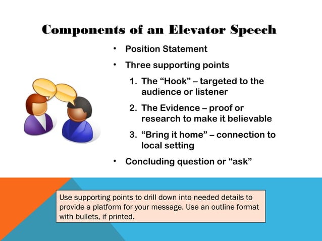 Elevator speech | PPT
