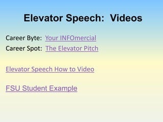 Perfect your Pitch: Using an Elevator Speech to Impress | PPTX