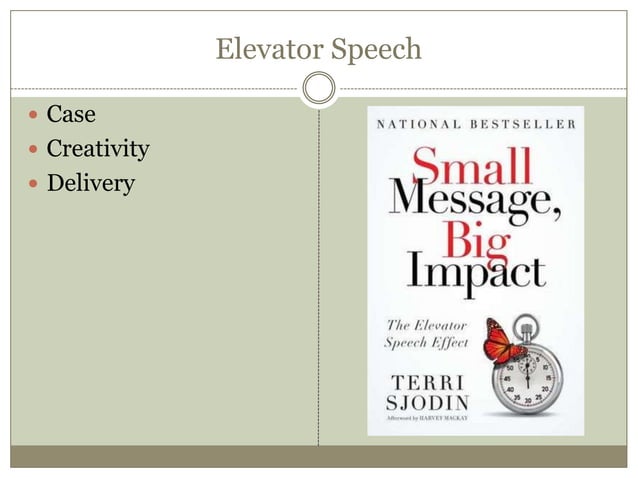 Elevator speeches | PPT