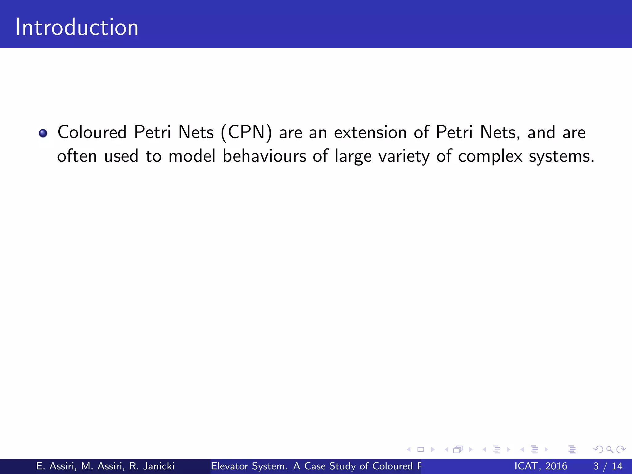 Elevator system. a case study of coloured petri nets | PDF