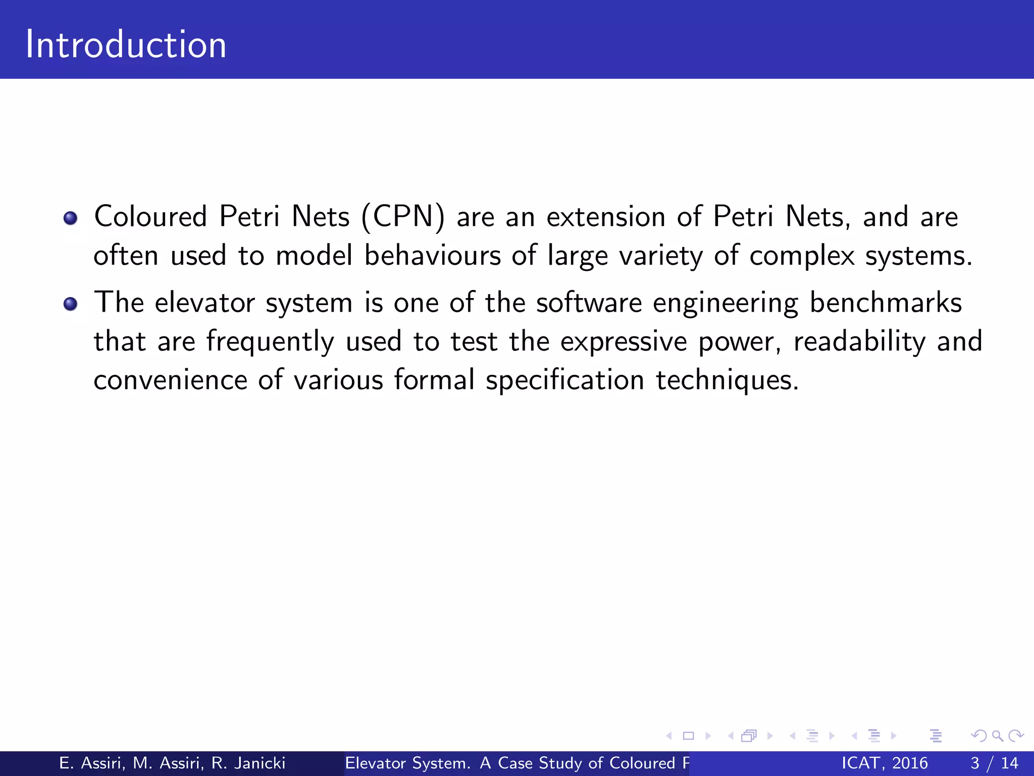 Elevator system. a case study of coloured petri nets | PDF
