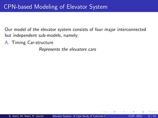 Elevator system. a case study of coloured petri nets | PDF