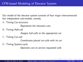 Elevator system. a case study of coloured petri nets | PDF