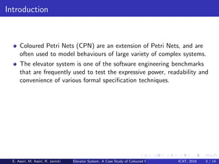 Elevator system. a case study of coloured petri nets | PDF
