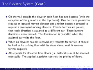 Elevator system. a case study of coloured petri nets | PDF