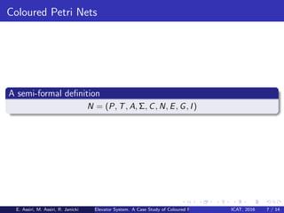 Elevator system. a case study of coloured petri nets | PDF