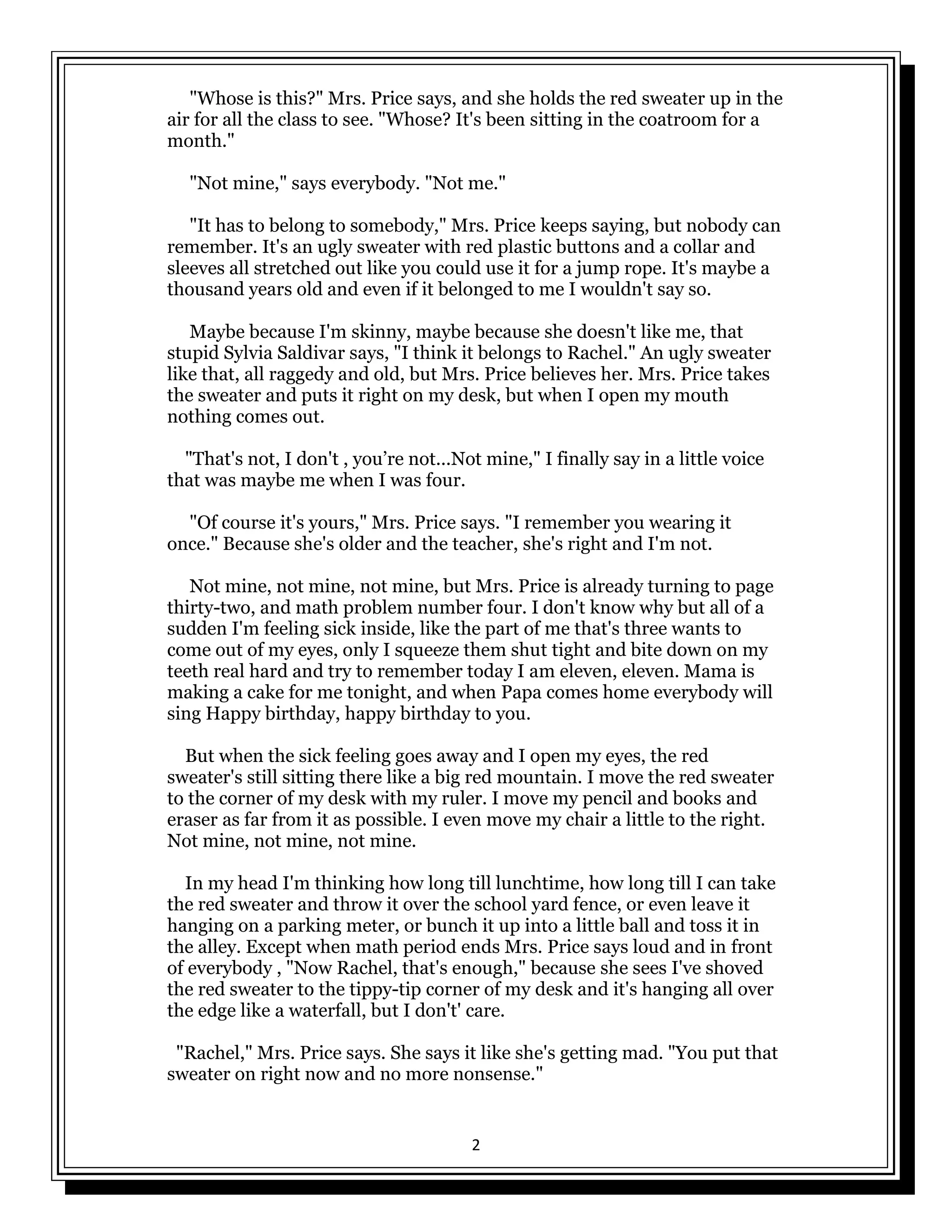 Eleven by-sandra-cisneros | PDF