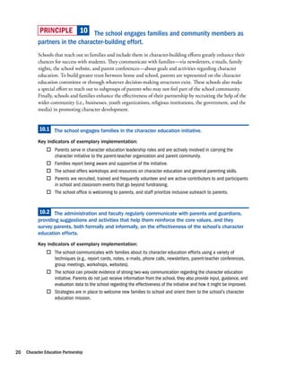 Eleven Principles of Character Education | PDF