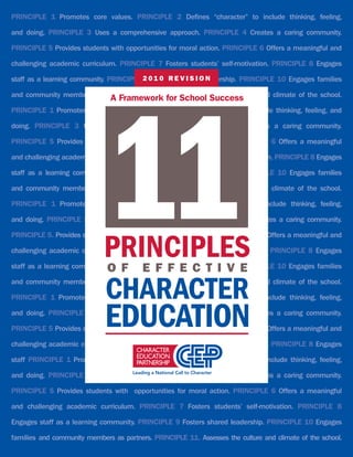 Eleven Principles of Effective Character Education | PDF