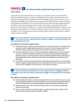 Eleven Principles of Effective Character Education | PDF