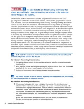 Eleven Principles of Effective Character Education | PDF