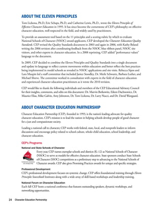 Eleven Principles of Effective Character Education | PDF