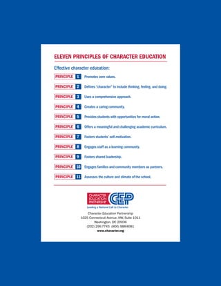 Eleven Principles of Effective Character Education | PDF