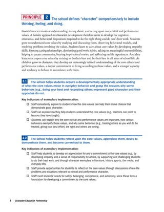 Eleven Principles of Effective Character Education | PDF