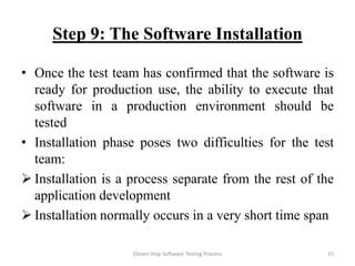 Eleven step of software testing process | PPTX