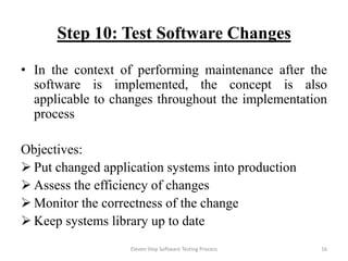 Eleven step of software testing process | PPTX