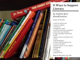 Eleven Ways to Support Literacy | PDF