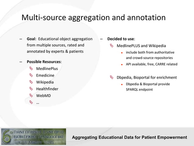 Aggregating Educational Data for Patient Empowerment | PPTX | Databases ...