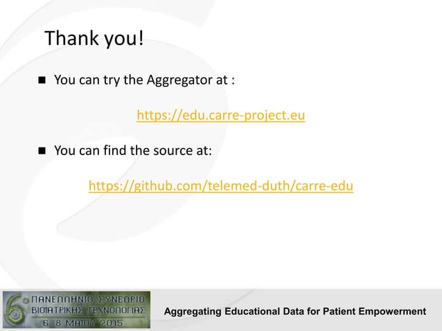 Aggregating Educational Data for Patient Empowerment | PPTX | Databases ...