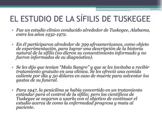 El experimento tuskegee | PPTX