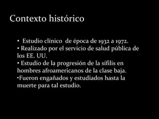 El experimento tuskegee aybar contreras suruguay | PPTX
