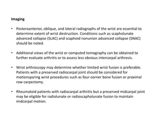 Wrist arthroplasty | PPTX