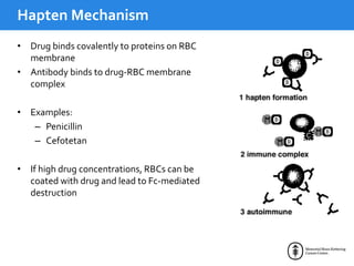 Drug induced hemolytic anemia cc 10 8-15 - dr mehta-shah | PPTX