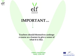 ELF Project - Guidelines | PPT