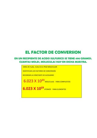El factor de conversion 10 | PDF