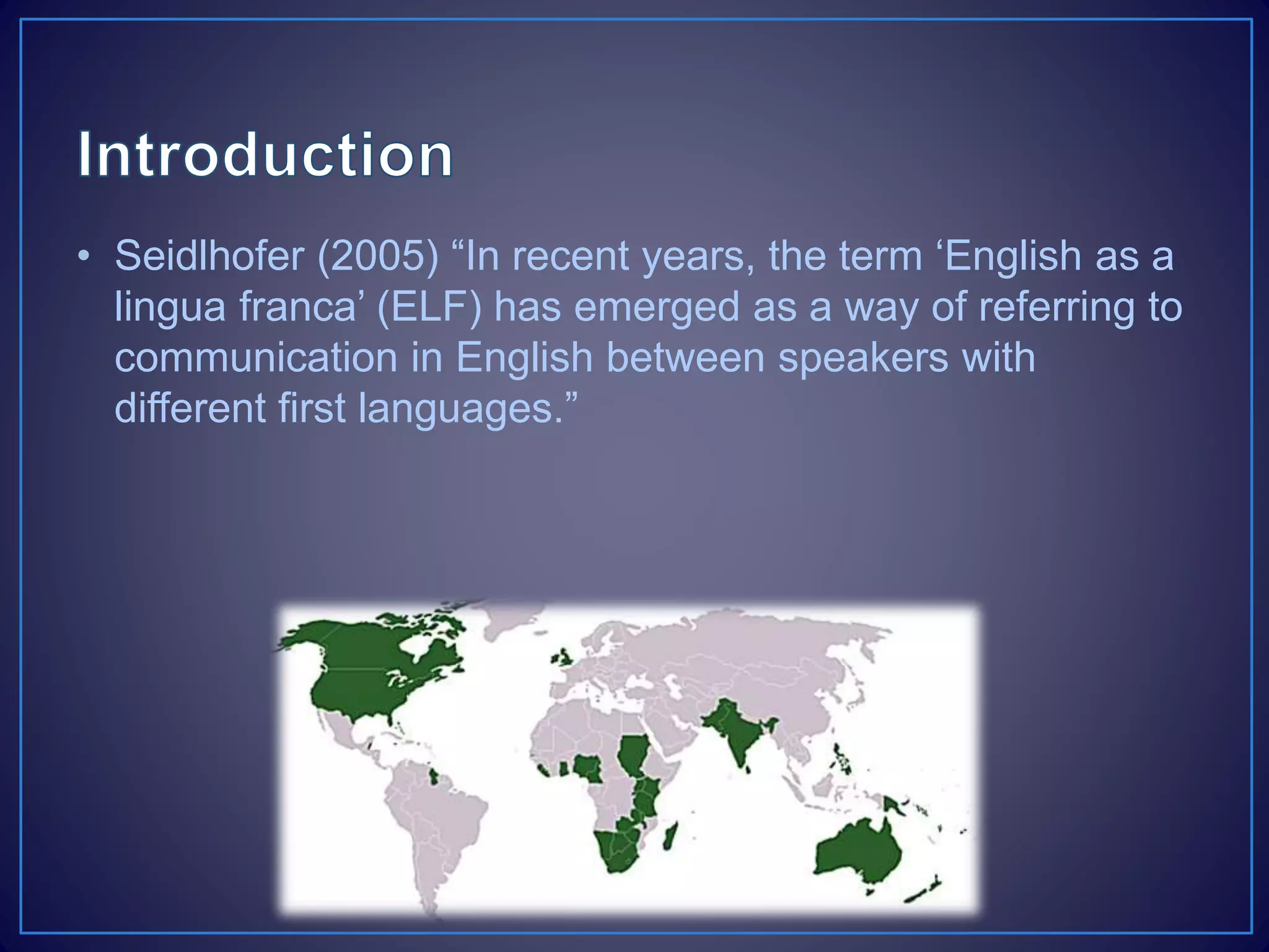 World Englishes and Second Language Acquisition | PPTX