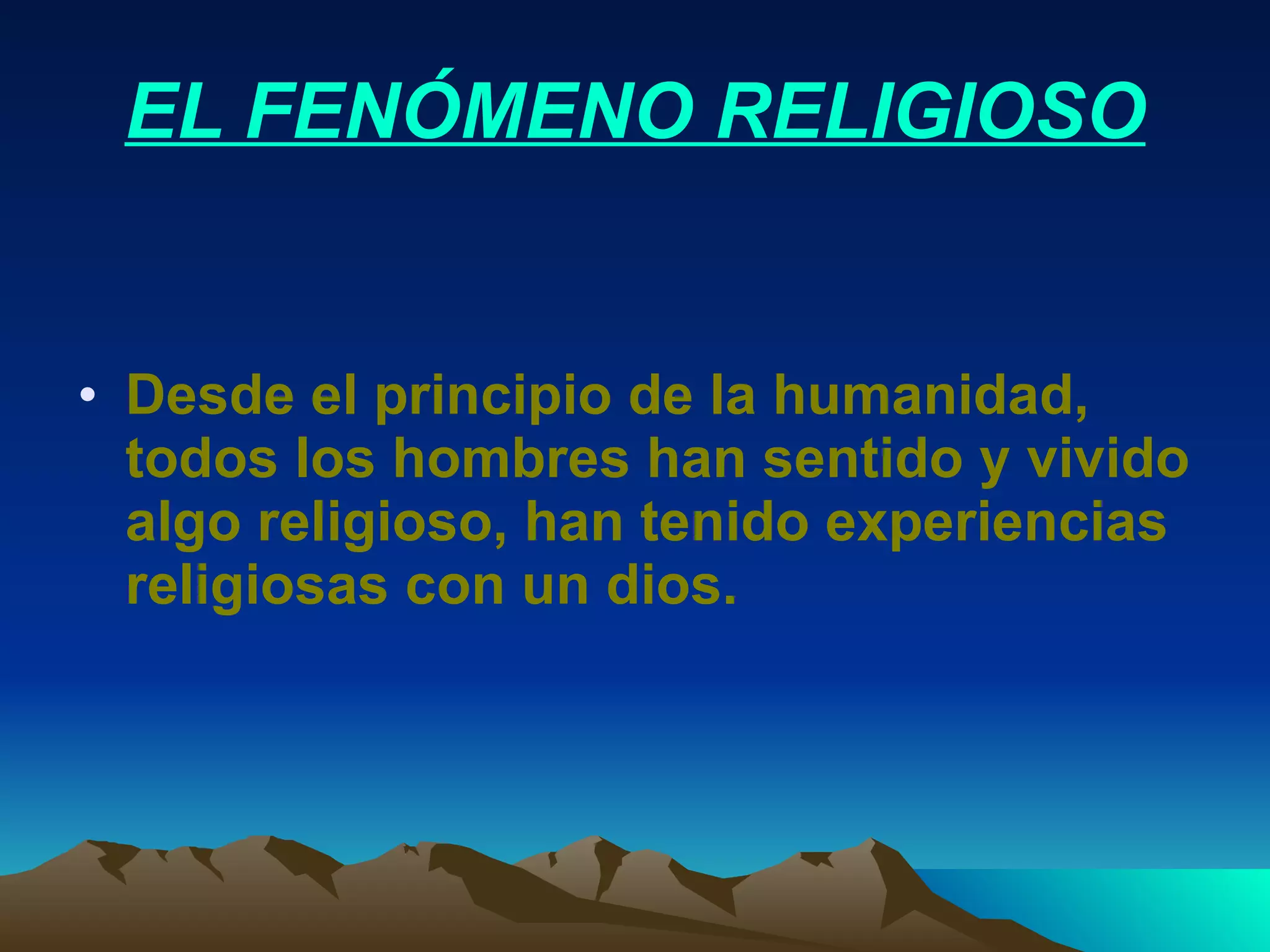 El Fenomeno Religioso | PPT