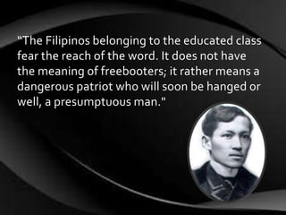 El Filibusterismo (Ang Paghahari ng Kasakiman) | PPTX