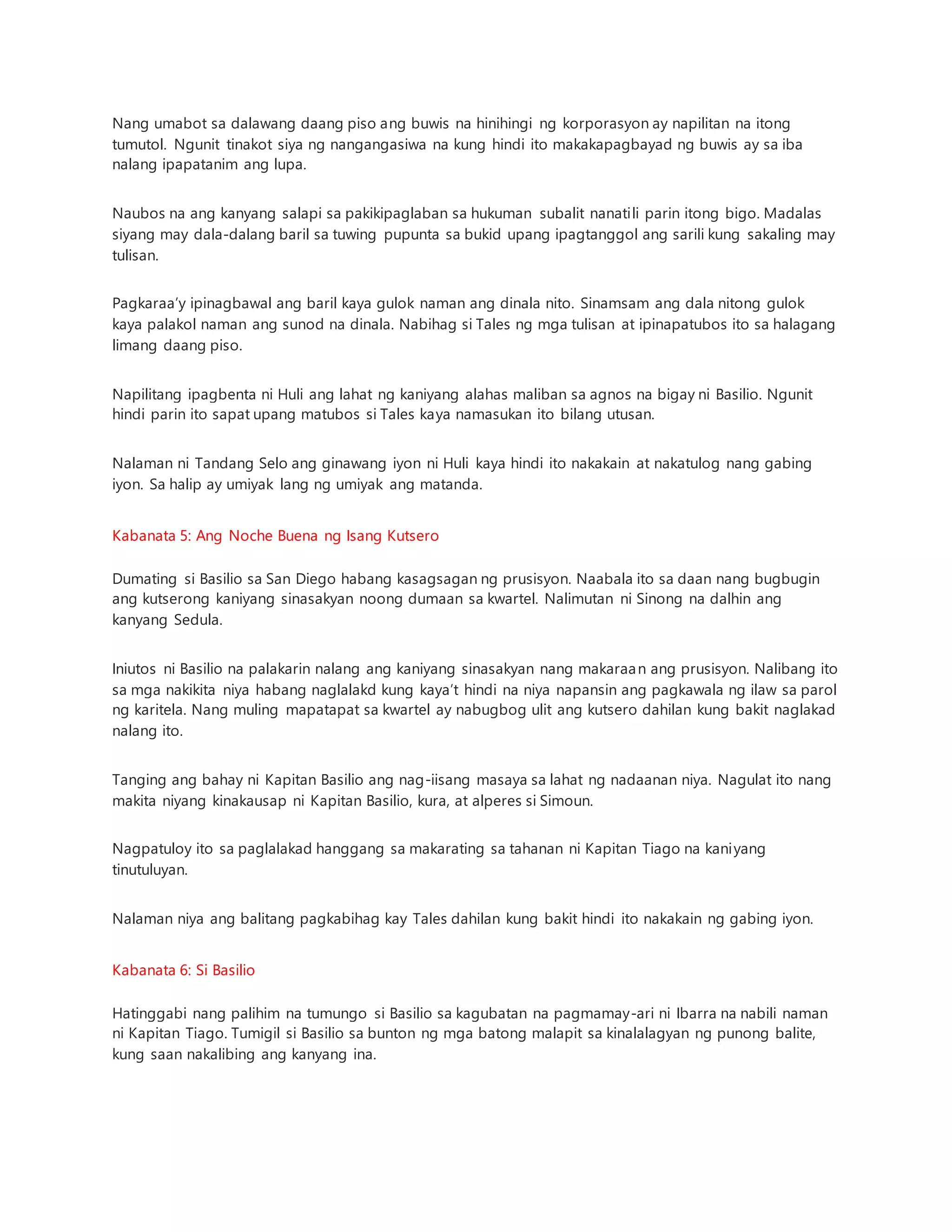 El filibusterismo | DOCX