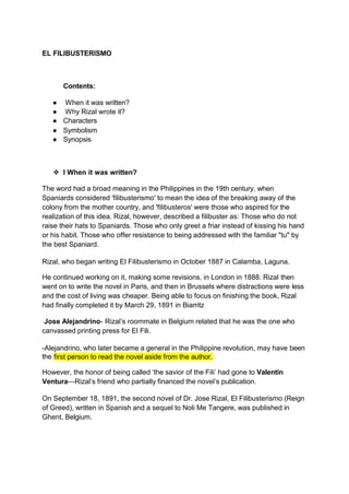 EL FILIBUSTERISMO.pptx | Christianity | Religion & Spirituality