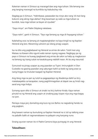 El Filibusterismo Buod Ng Bawat Kabanata 1-39 With Talasalitaan | PDF