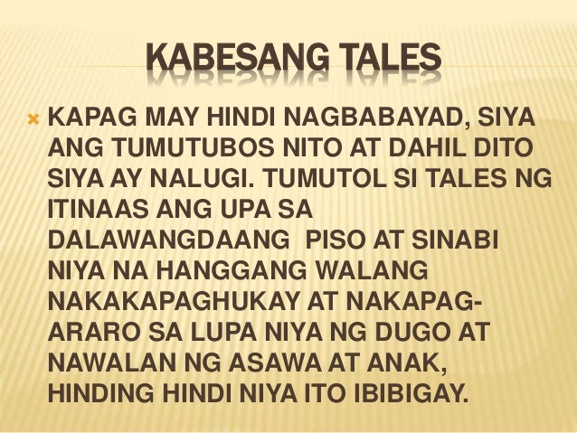 El Filibusterismo Kabanata 4 Si Kabesang Tales