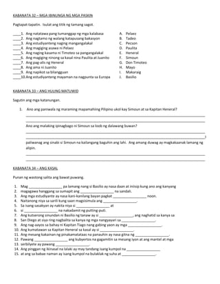 El filibusterismo quizzes | PDF