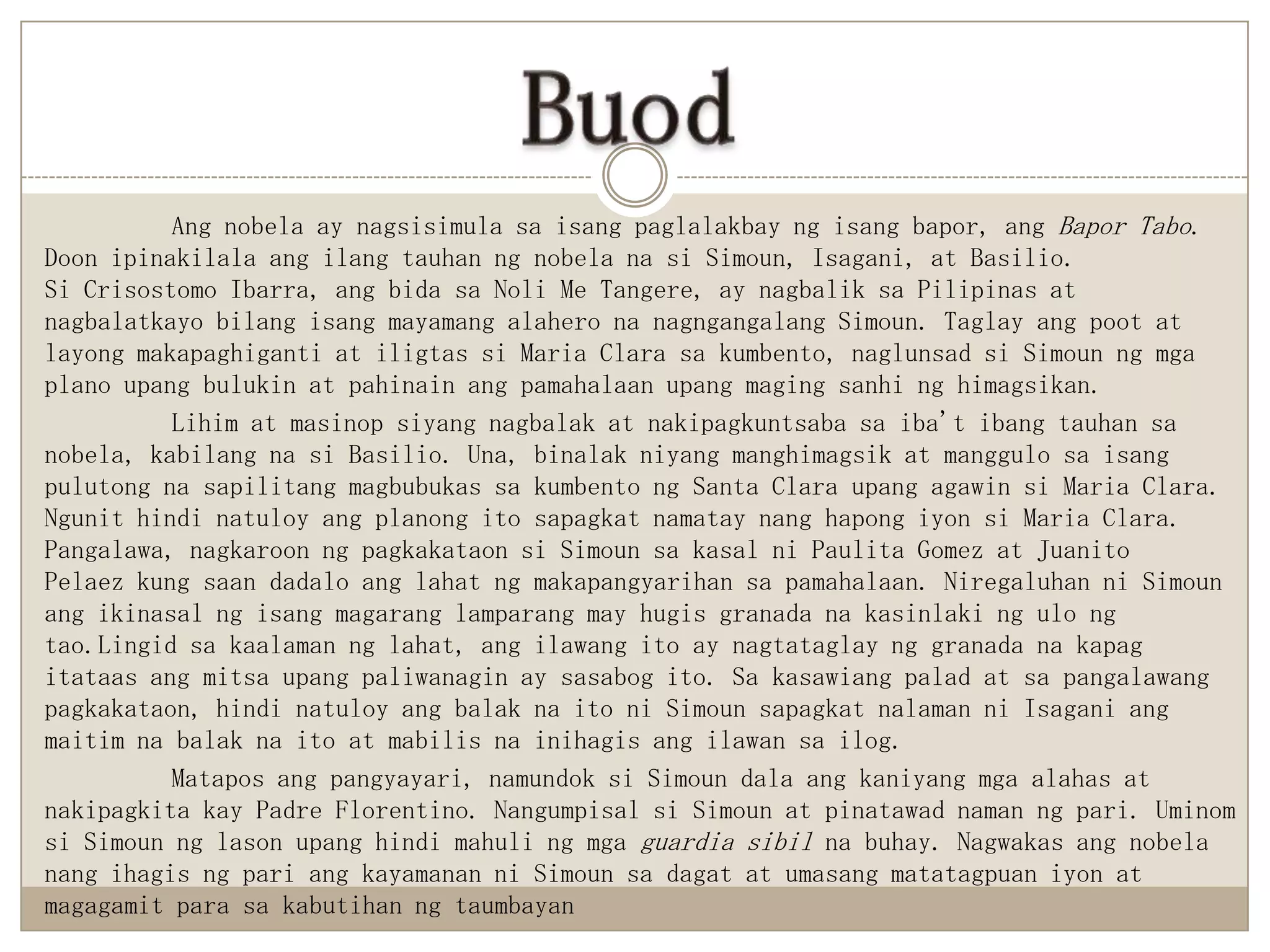 El filibusterismo report | PPTX