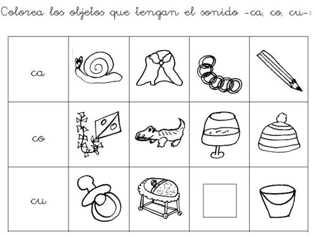 Reforzar el fonema k