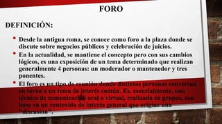El foro | PPTX