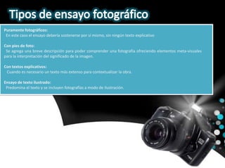 El foto reportaje y el ensayo fotográfico | PPTX