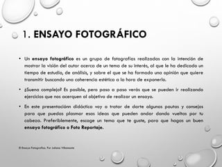 El Foto Reportaje o Ensayo Fotográfico | PDF