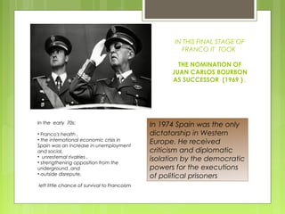 The Franquisme in Spain, the dictatorship | PPT