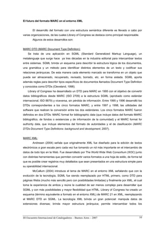 El futuro del formato Marc como estructura para el intercambio de datos ...