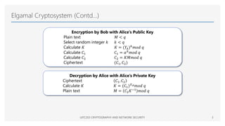 El Gamal Cryptosystem | PPTX