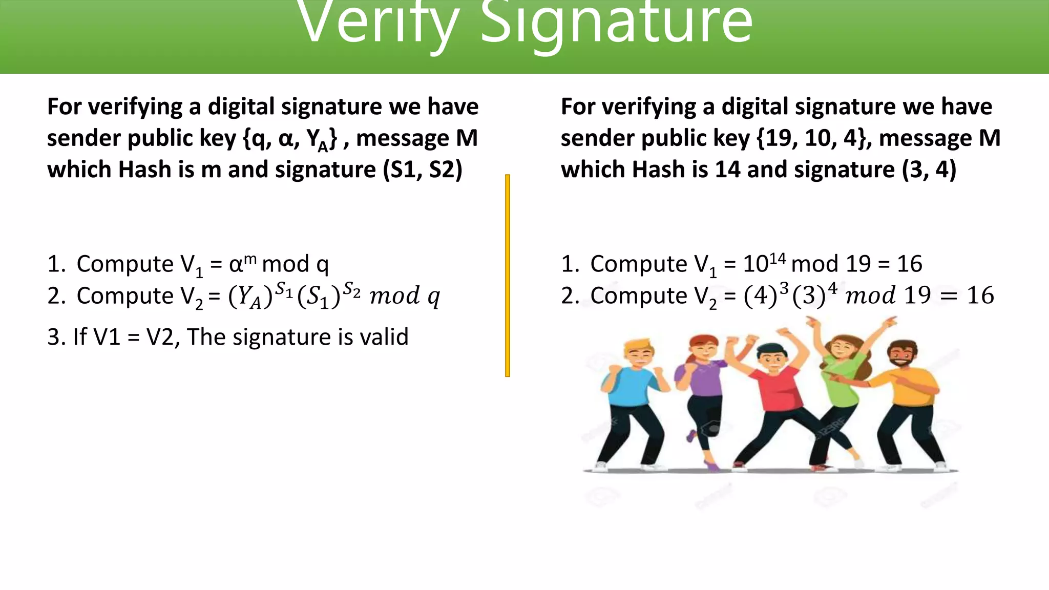 Elgamal digital signature | PPTX
