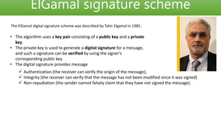 Elgamal digital signature | PPTX