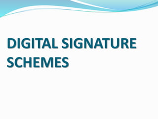 Elgamal & schnorr digital signature scheme copy | PPTX