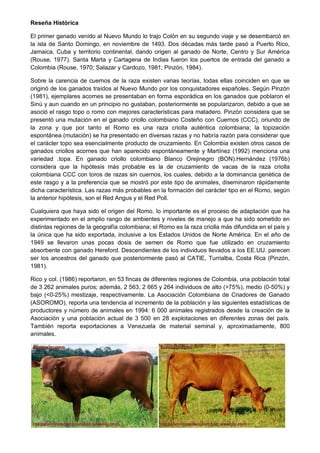 El ganado criollo romosinuano | PDF