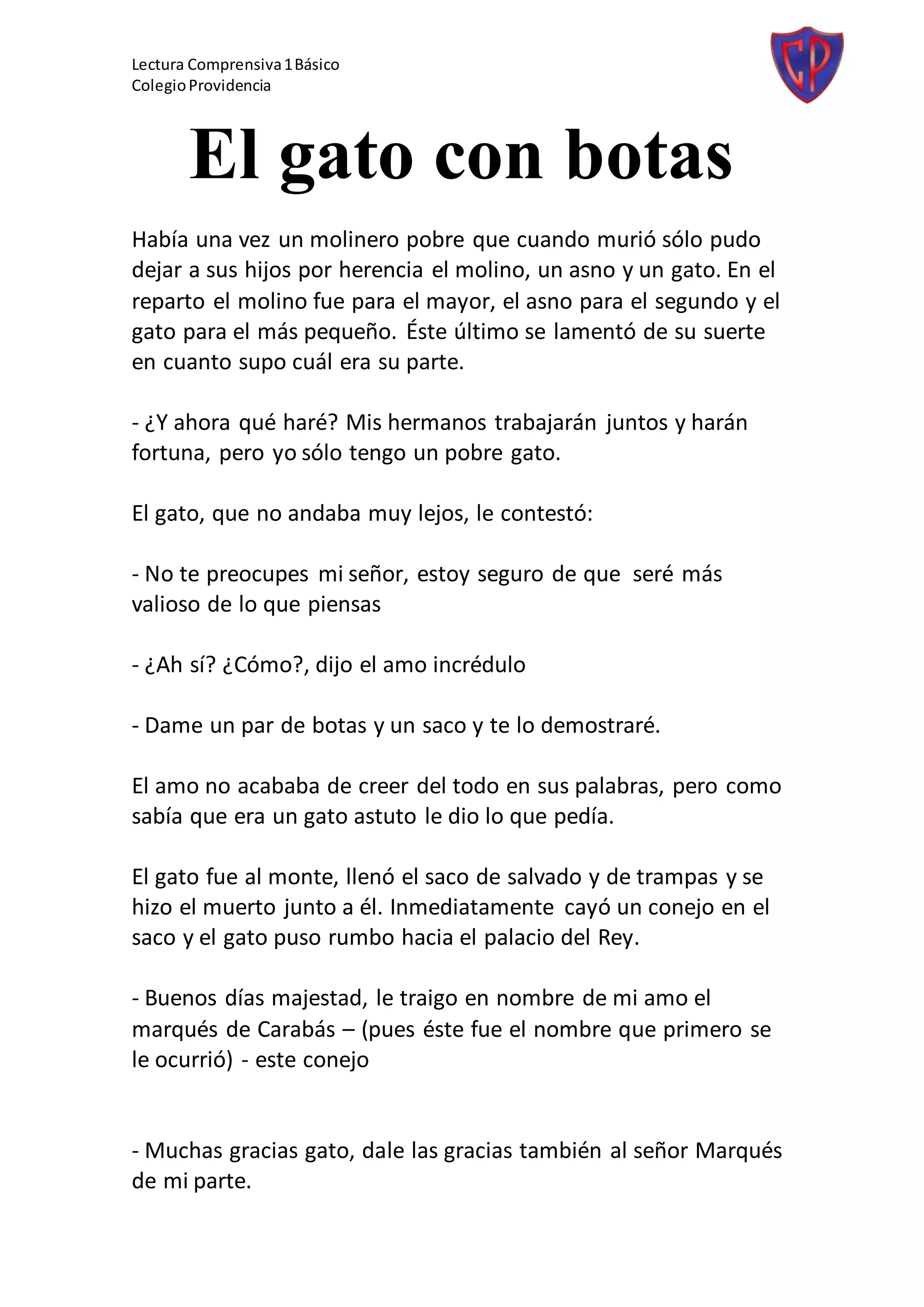 El gato con botas | DOCX